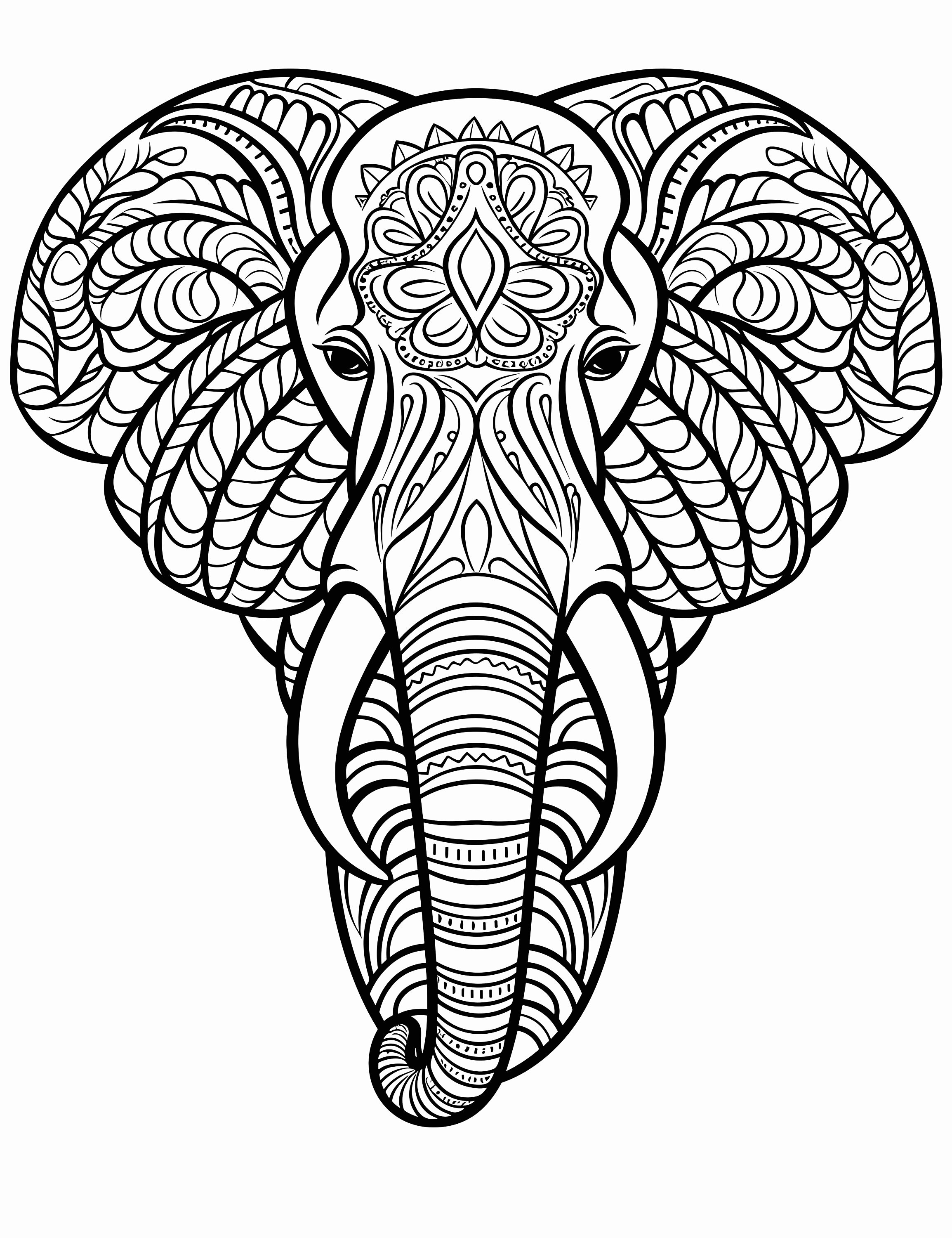 Elephant Mandalas, 50 Elephant Mandala Style Designs for Mindfulness ...