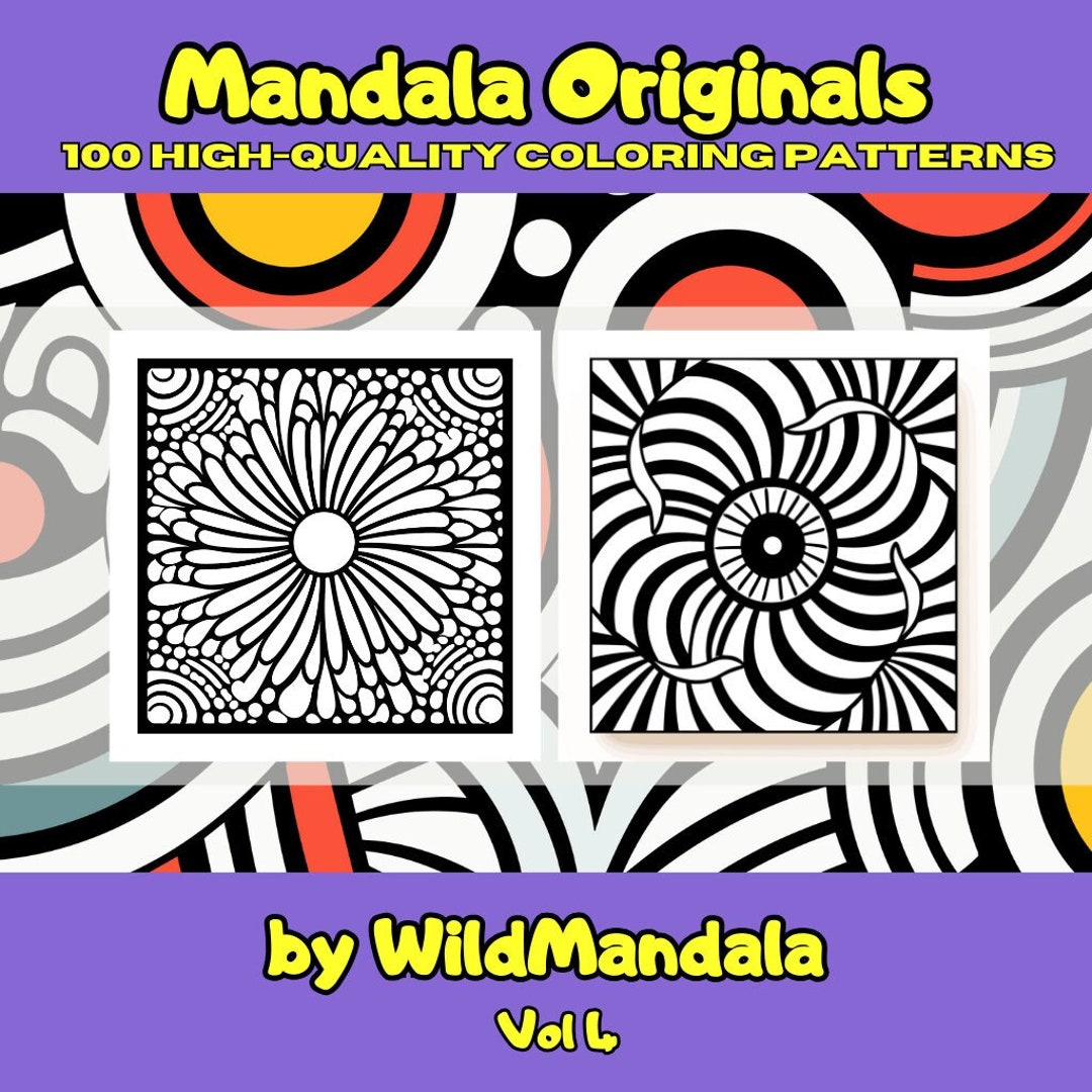 100 Mandala Coloring Patterns, Random Patterns for Coloring, Mandala ...