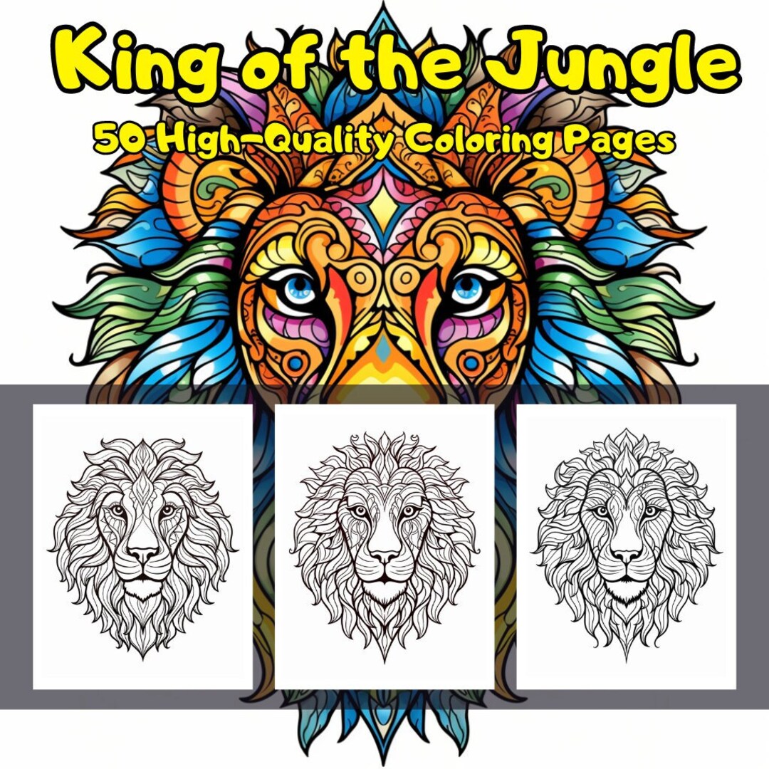 50 Lions Coloring Pages, High-quality Coloring Designs, Mandala Designs ...