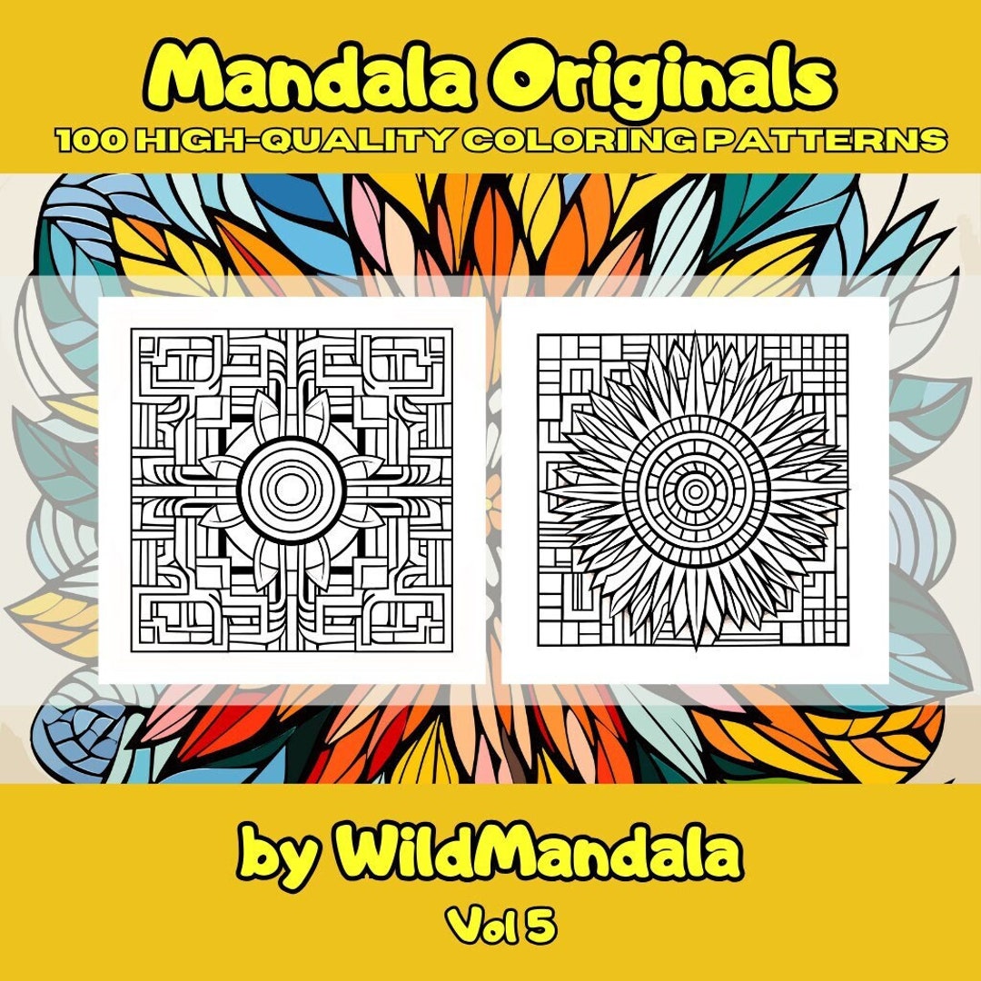 100 Mandala Patterns for Coloring, Random Patterns for Coloring, Simple ...
