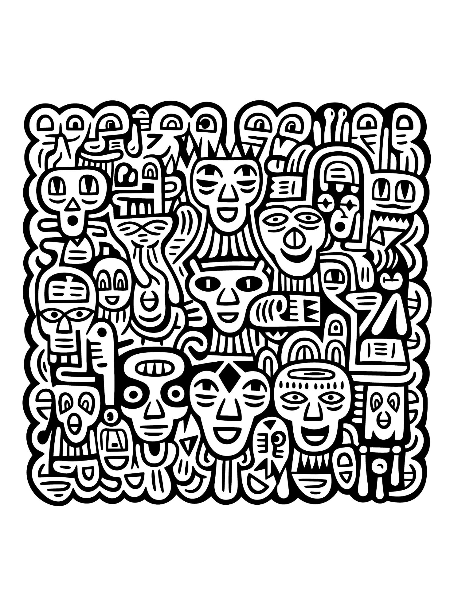 50 Doodle Mandala Patterns for Coloring, Random Patterns for Coloring ...