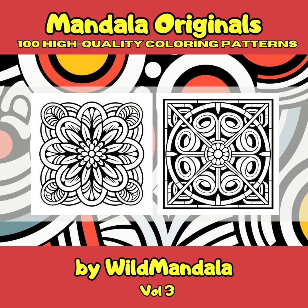 100 Mandala Patterns for Coloring, Random Patterns for Coloring, Simple ...