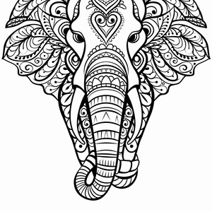 Elephant Mandalas, 50 Elephant Mandala Style Designs for Mindfulness ...