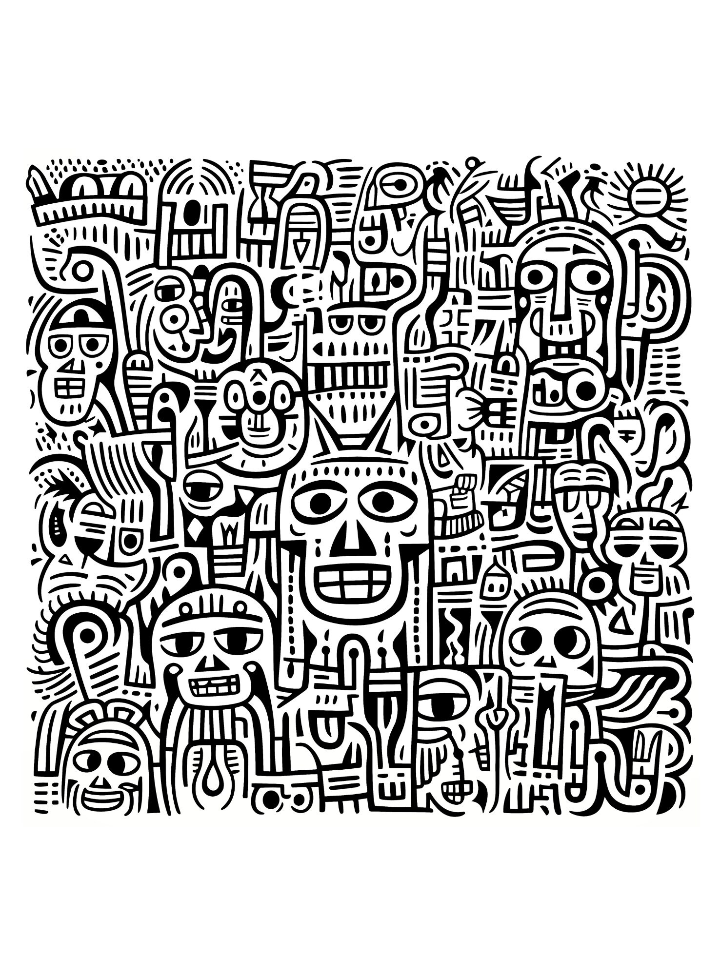 50 Doodle Mandala Patterns for Coloring, Random Patterns for Coloring ...