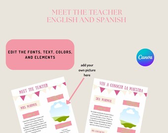EDITABLE Spanish Meet the Teacher Flyer - Etsy