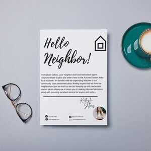 Hello Neighbor Real Estate Letter|real Estate Marketing|real Estate ...