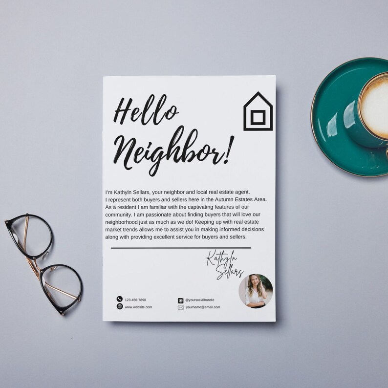 Hello Neighbor Real Estate Letter|real Estate Marketing|real Estate ...