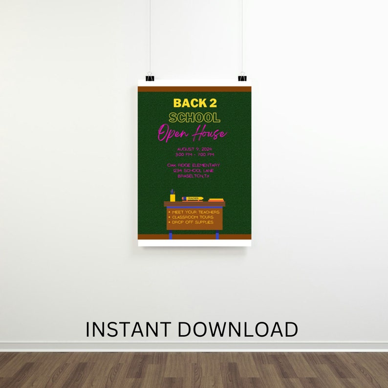 Editable Back to School Flyer Bundle: School Supply Drive & Open House ...