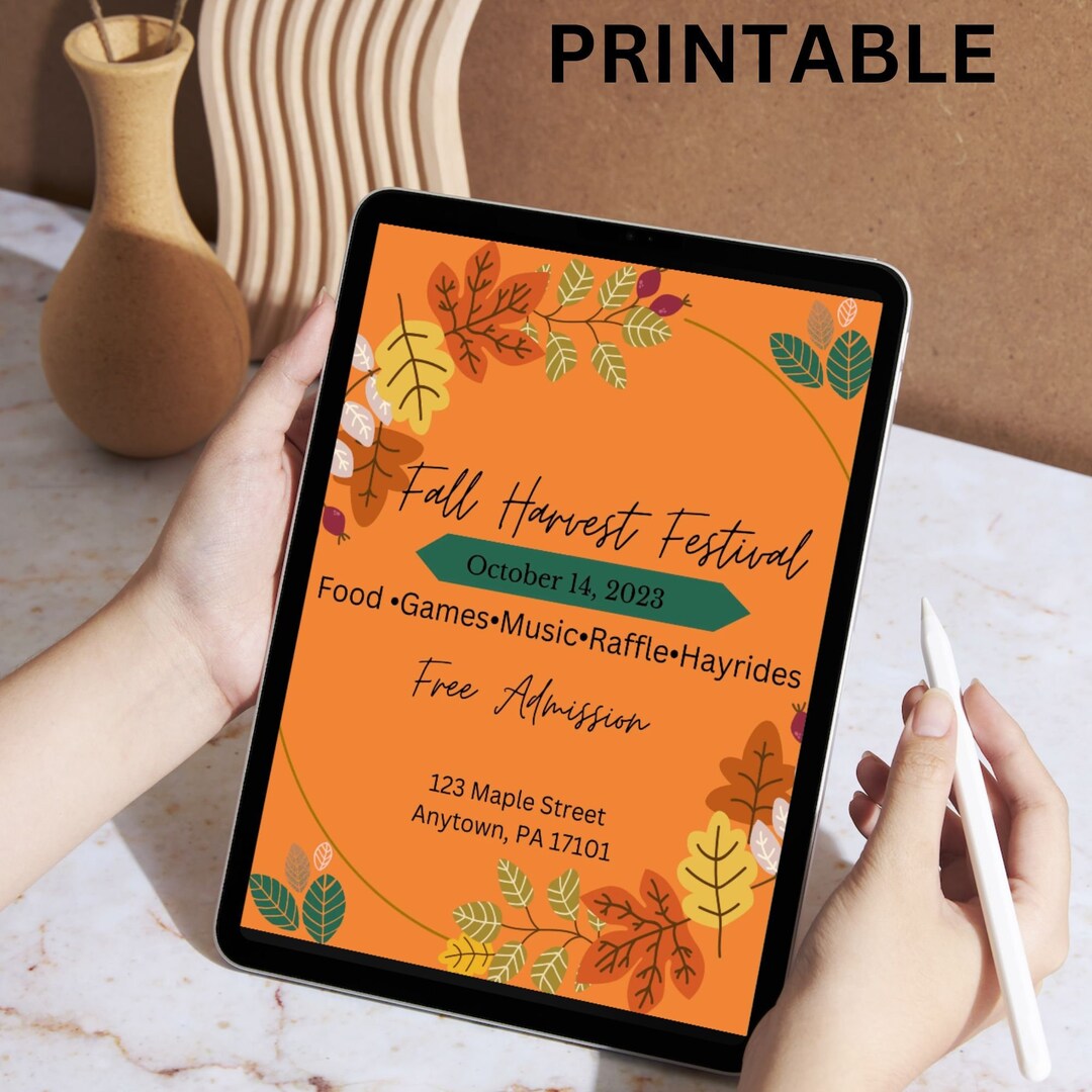 Fall Harvest Festival Invitation Bundle|harvest Celebration|editable ...