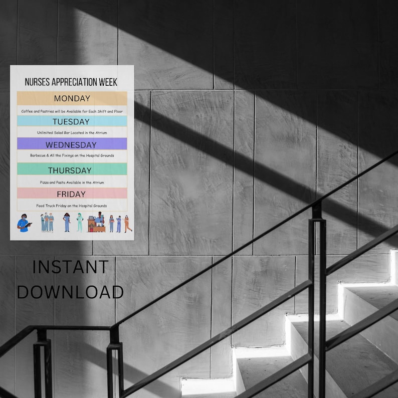 Editable Nurse Appreciation Week Flyer|nurse Week Schedule Flyer ...