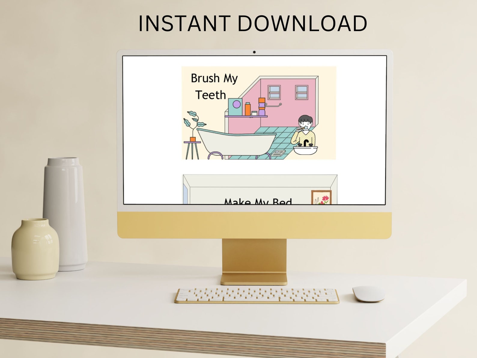 Visual Morning Routine Schedule for Kids Printable Visual Chore Chart ...