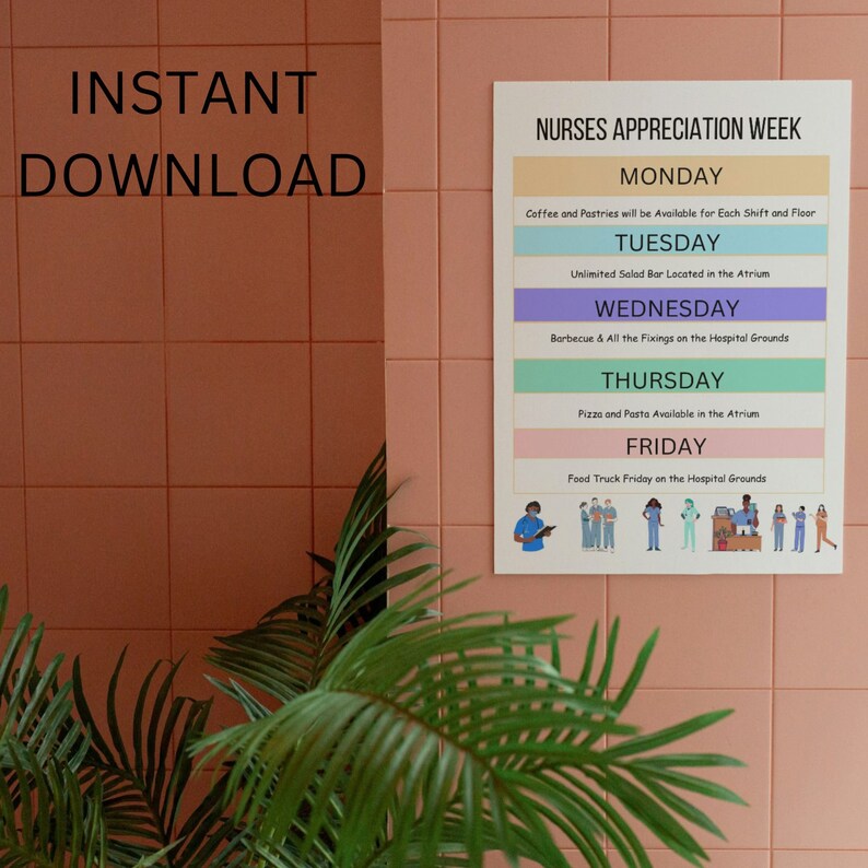 Editable Nurse Appreciation Week Flyer|nurse Week Schedule Flyer ...