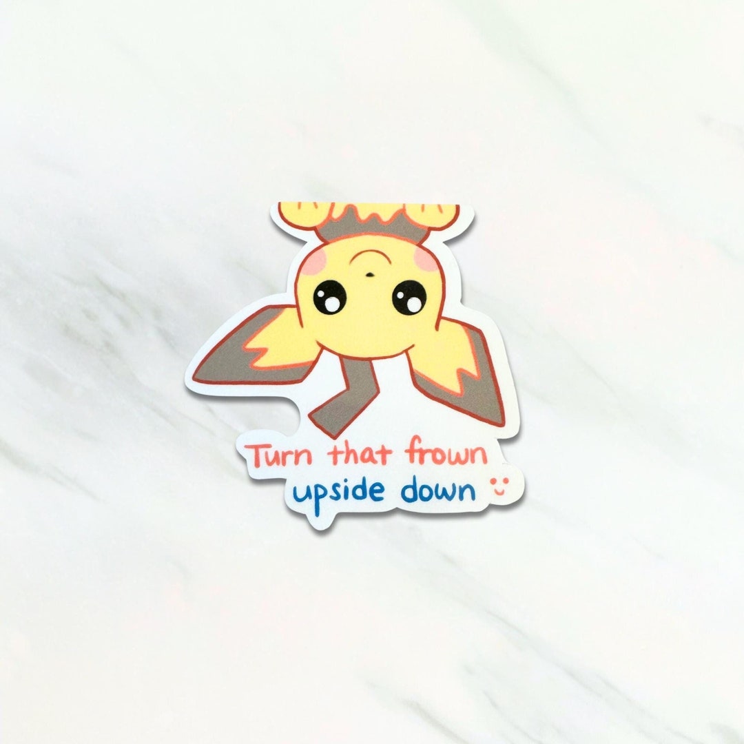 Turn That Frown Upside Down! Cute Pichu Sticker | Sticker for Laptops ...