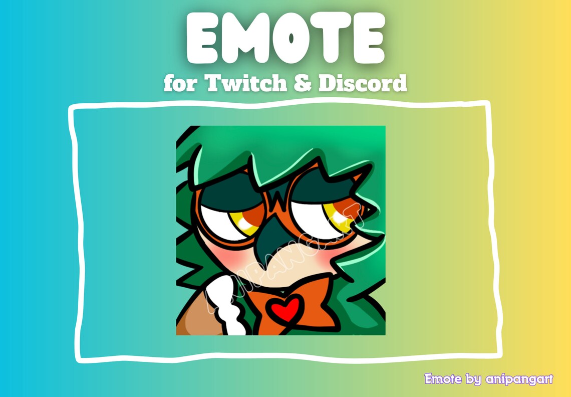 Decidueye Smirk Emote for Twitch/discord - Etsy
