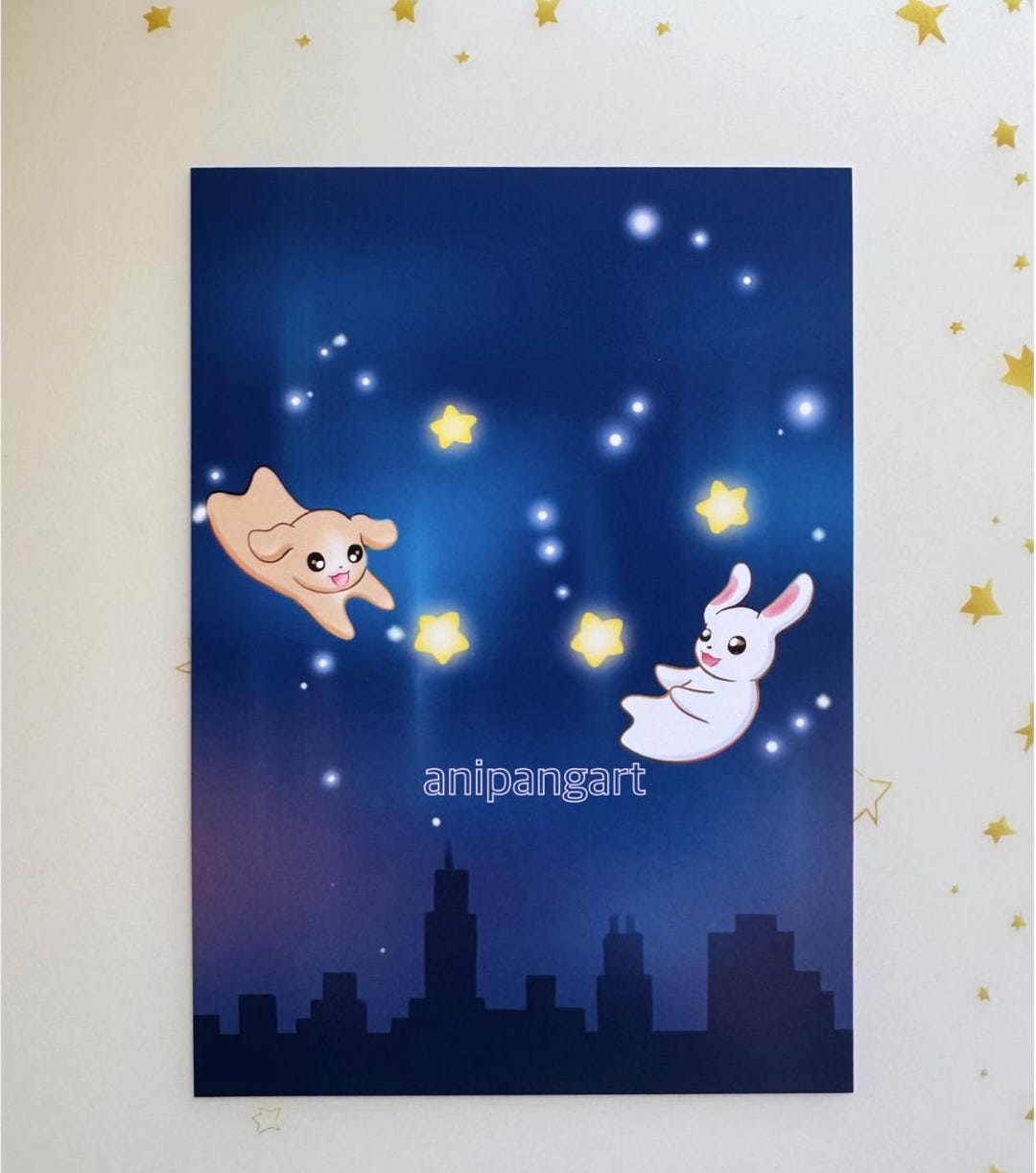 Star Catchers Cute Art Print | Kawaii Room Decor | Wall Poster Wall Art ...