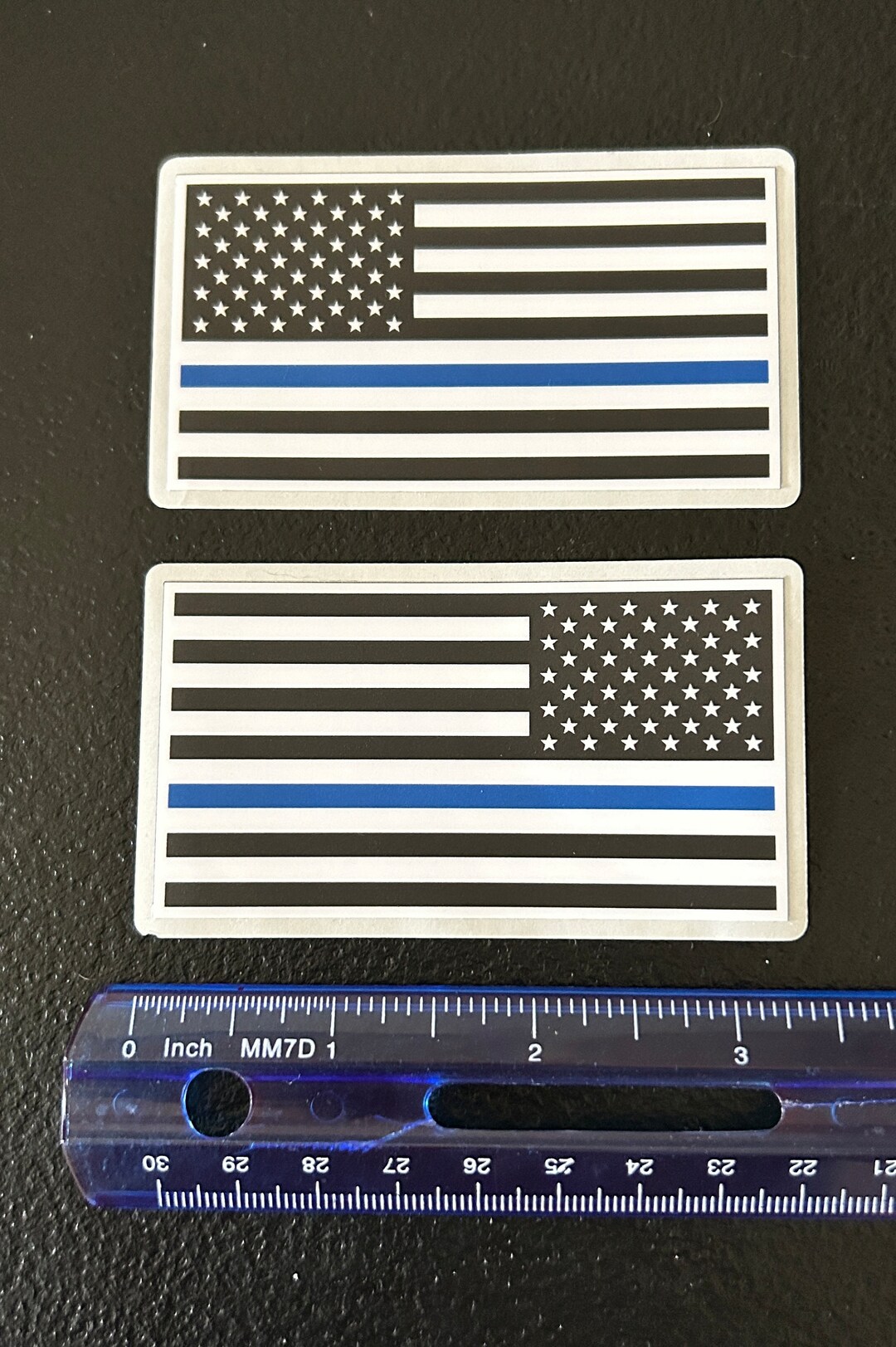 American Black Flag With Blue Stripe Sticker (set of Two) - Etsy