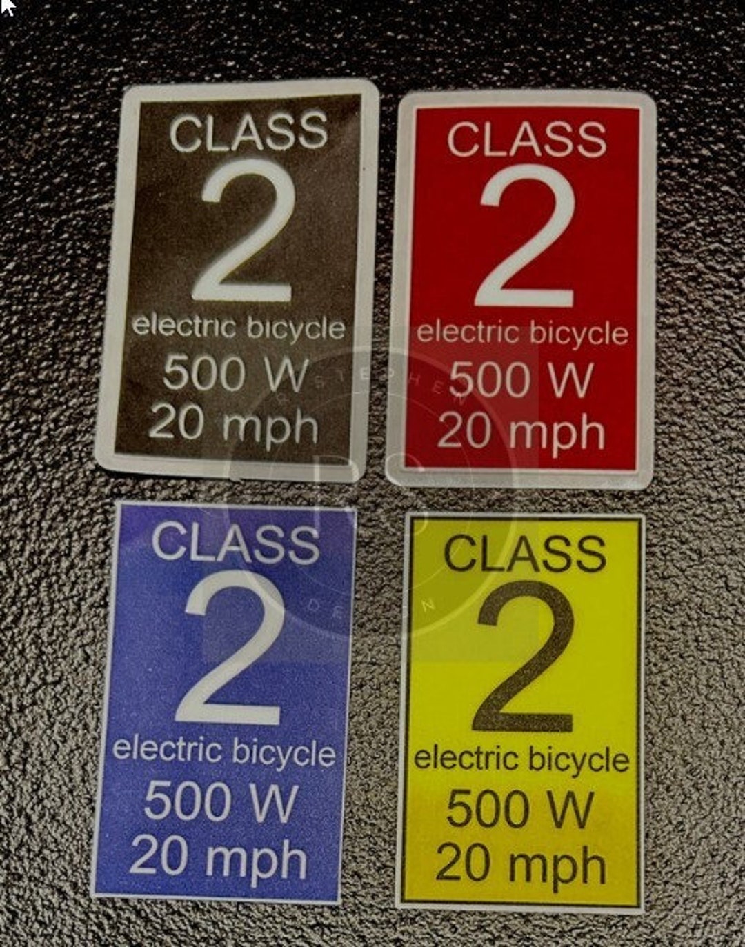 Class 2 E-bike Decal 500w 20mph (pack of 2) - Etsy