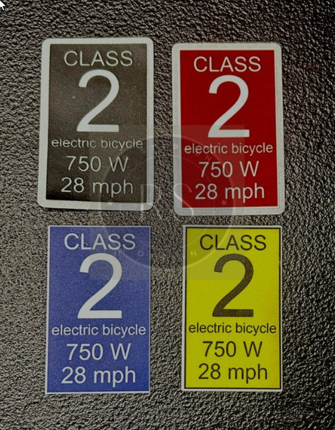 Class 2 E-bike Decal 750w 28mph (pack of 2) - Etsy