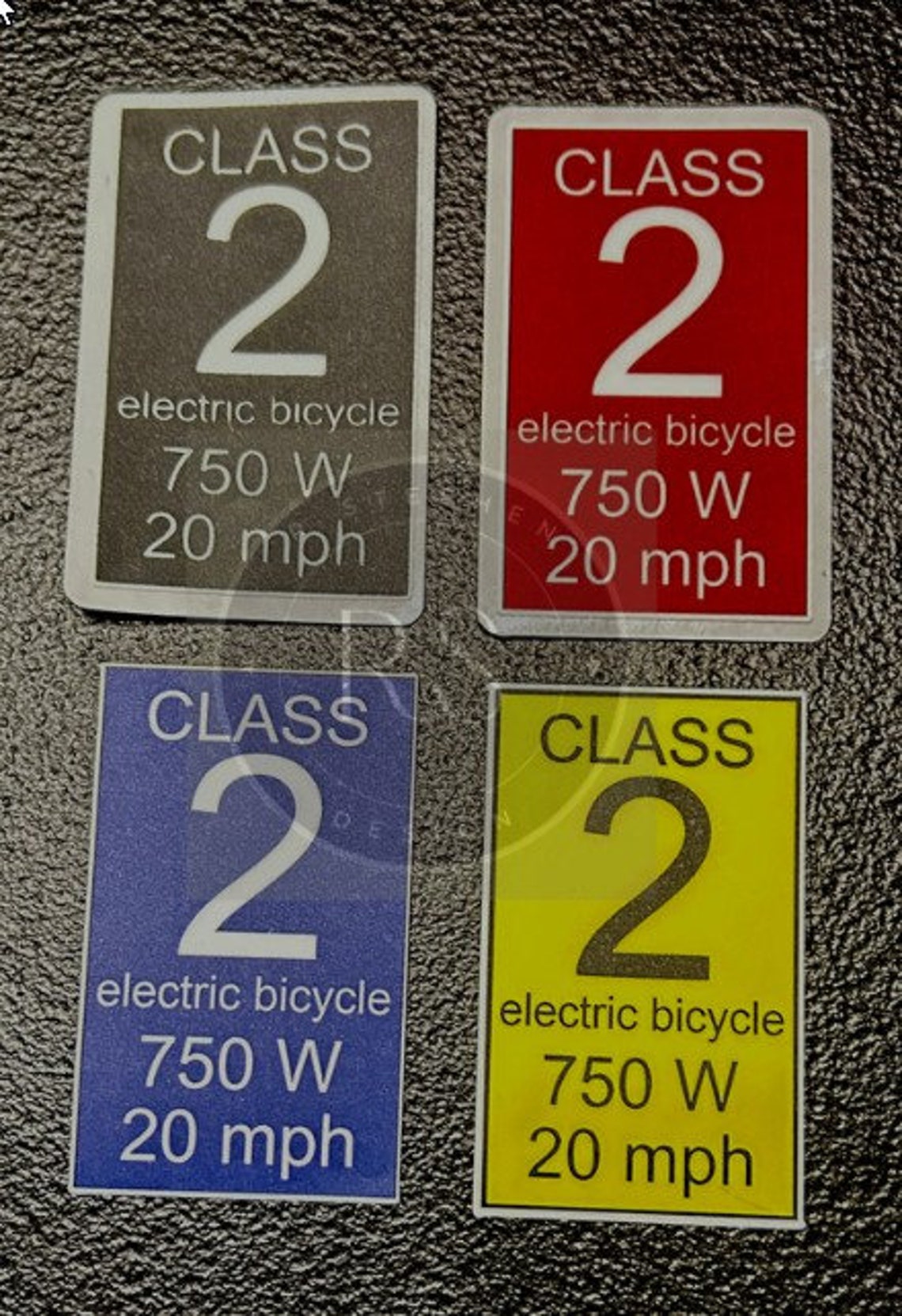 Class 2 E-bike Decal 750w 20mph (pack of 2) - Etsy