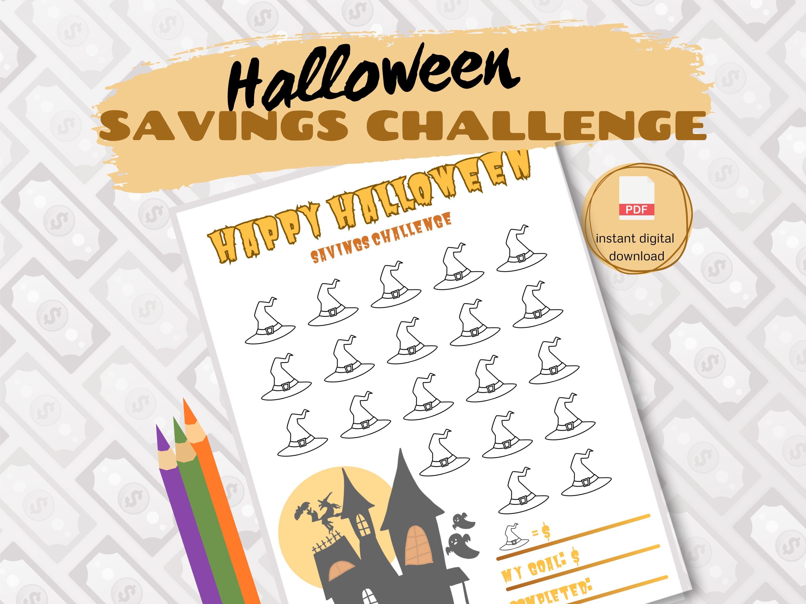 Halloween-themed Savings Challenge, Low-income Savings, Cash Envelope ...