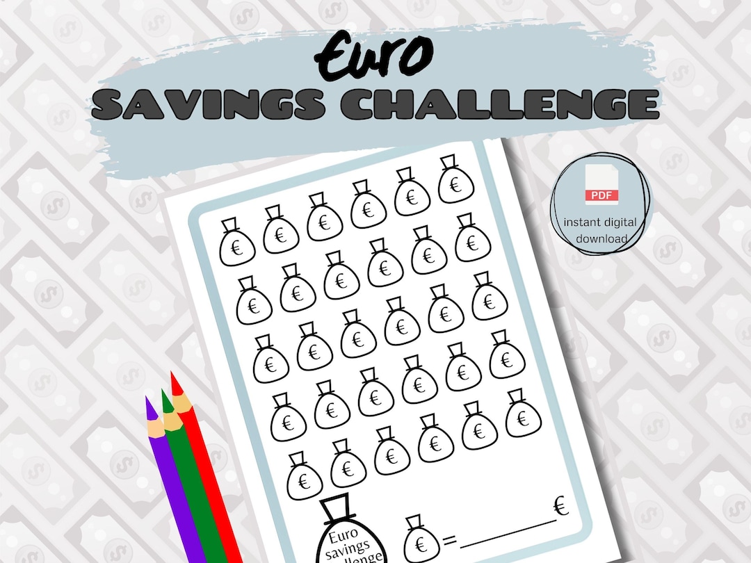 Euro Savings Challenge, Money Tracker, Budget Planner, Personal Finance ...