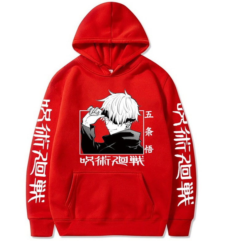 Jujutsu Kaisen Anime Gojo Satoru Print Hoodies Unisex Casual Etsy