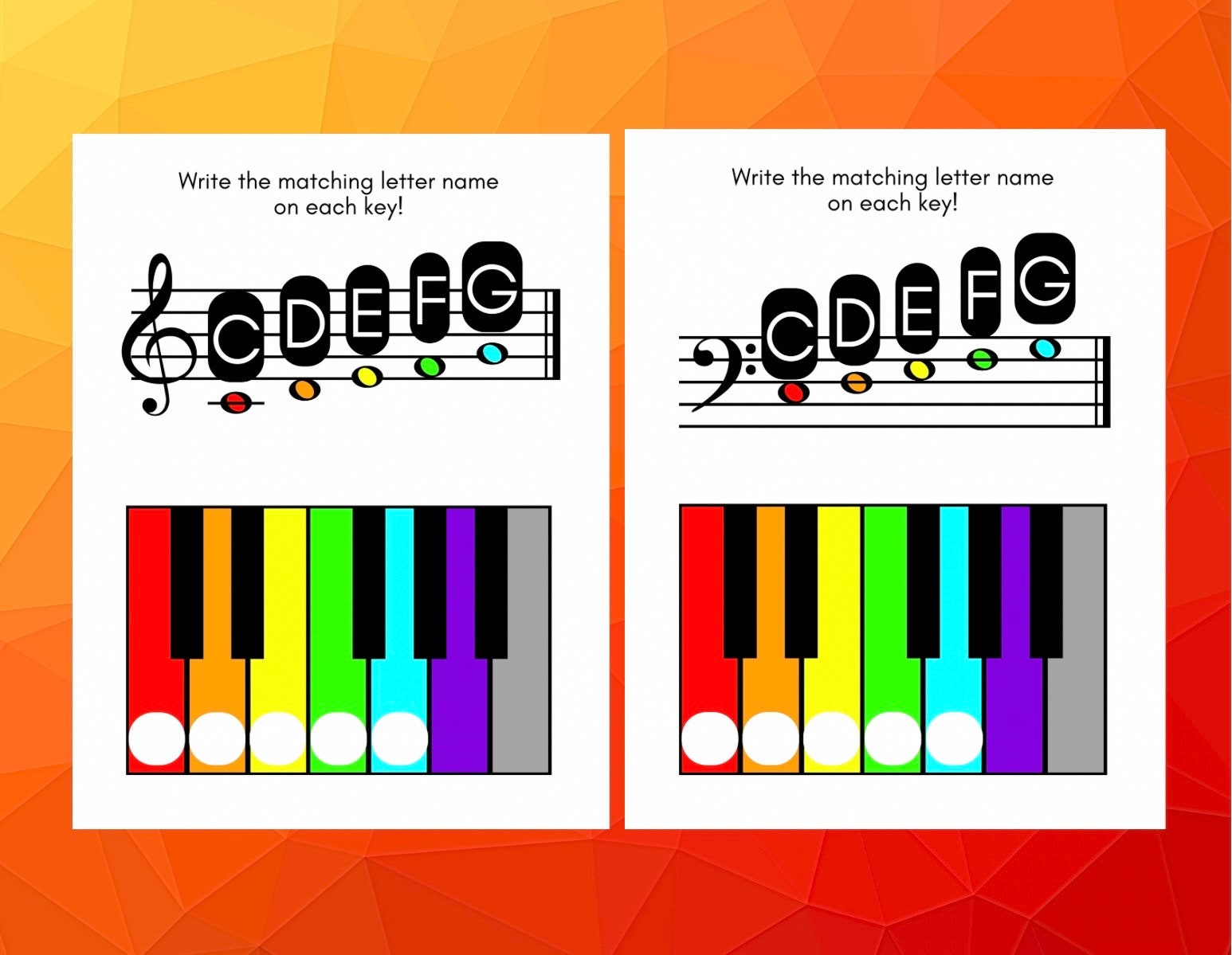 Learn Piano Keys! | Instant Download | Printable - Etsy
