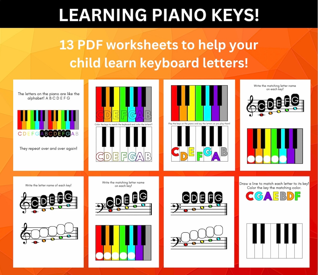 Learn Piano Keys! | Instant Download | Printable - Etsy