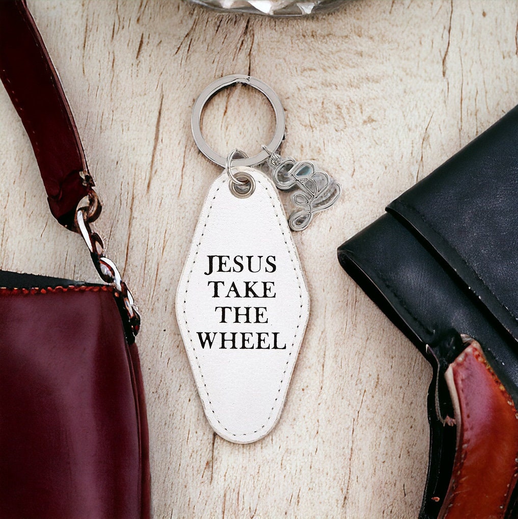 50% OFF! Christian Party Favors, Leather Keychain, Jesus Take the Wheel ...