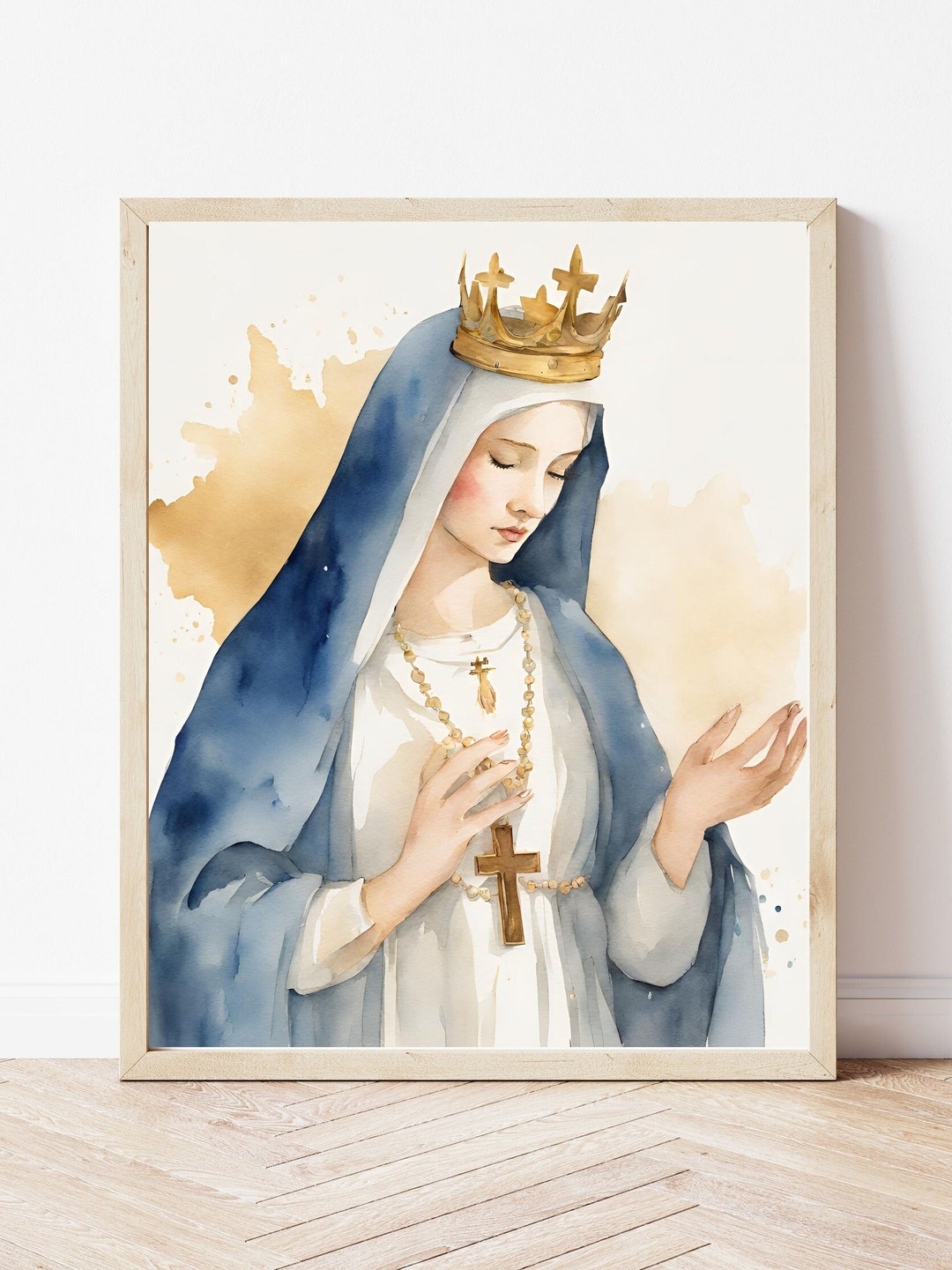 Mother Mary Art, Virgin Mary Art Printable, Catholic Art, Catholic Home ...