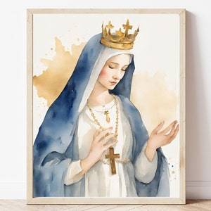 Mother Mary Artvirgin Mary Art Printablereligious - Etsy