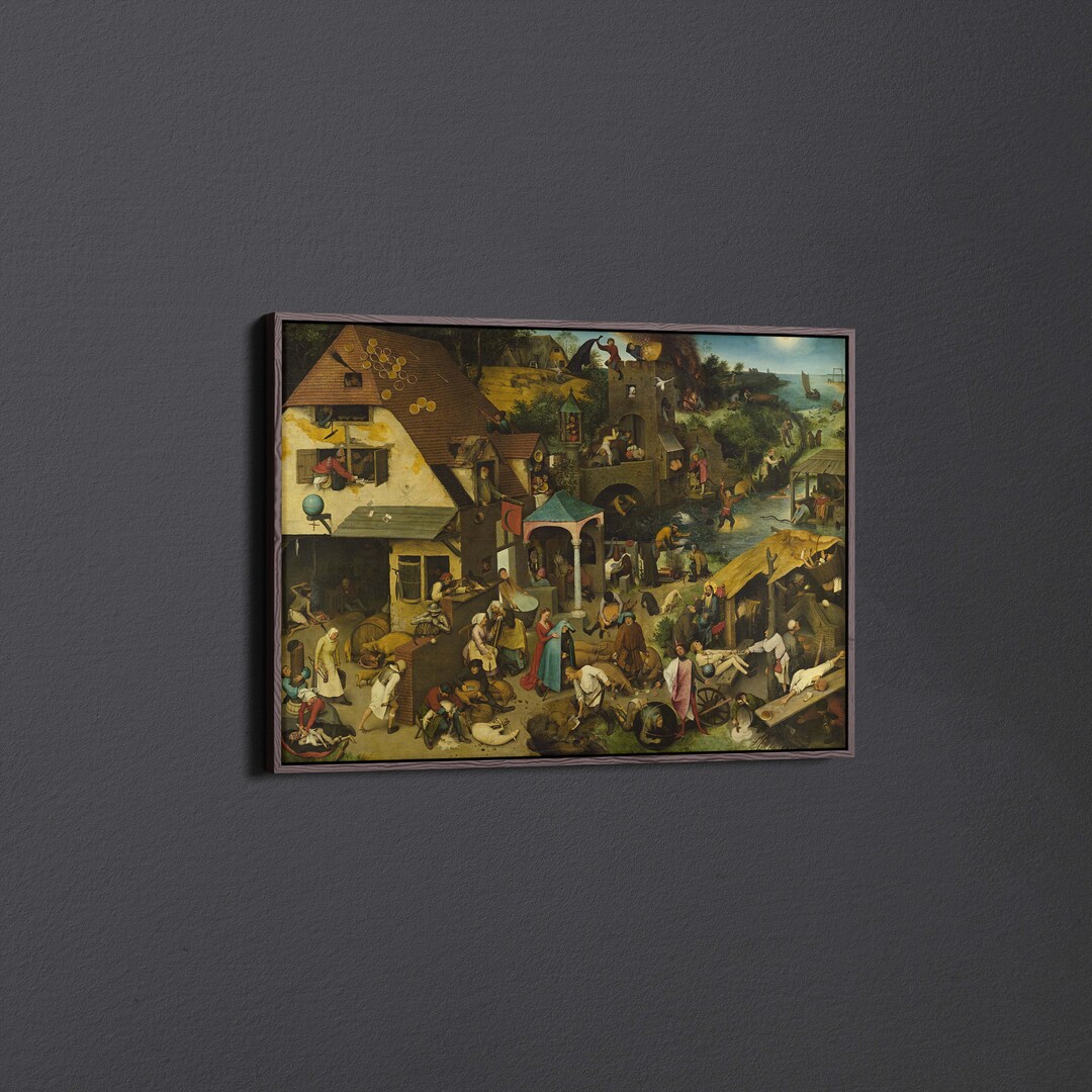 The Dutch Proverbs by Pieter Bruegel the Elder Canvas Wall Art & Poster ...