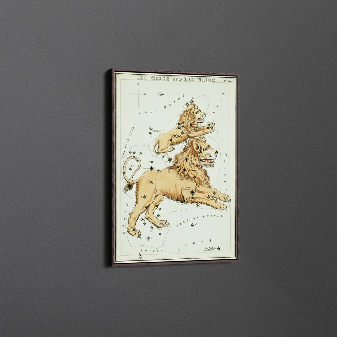The Leo Major and Leo Minor by Sidney Hall Canvas Wall Art & Poster ...