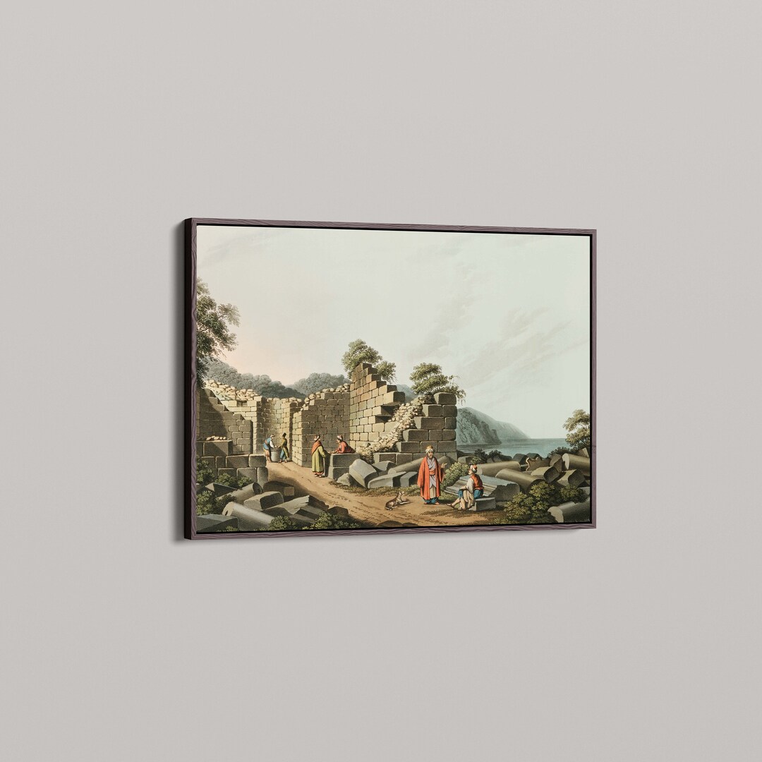 Ruins of an Ancient Temple in Samos Canvas Wall Art & Poster Print [5:7 ...