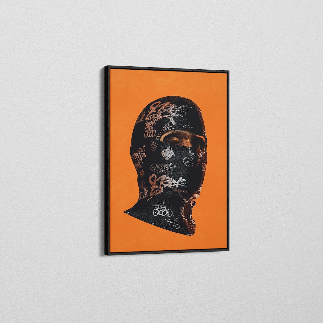 Skull Wearing Balaclava by 8machines_ Canvas Wall Art & Poster Print [5 ...