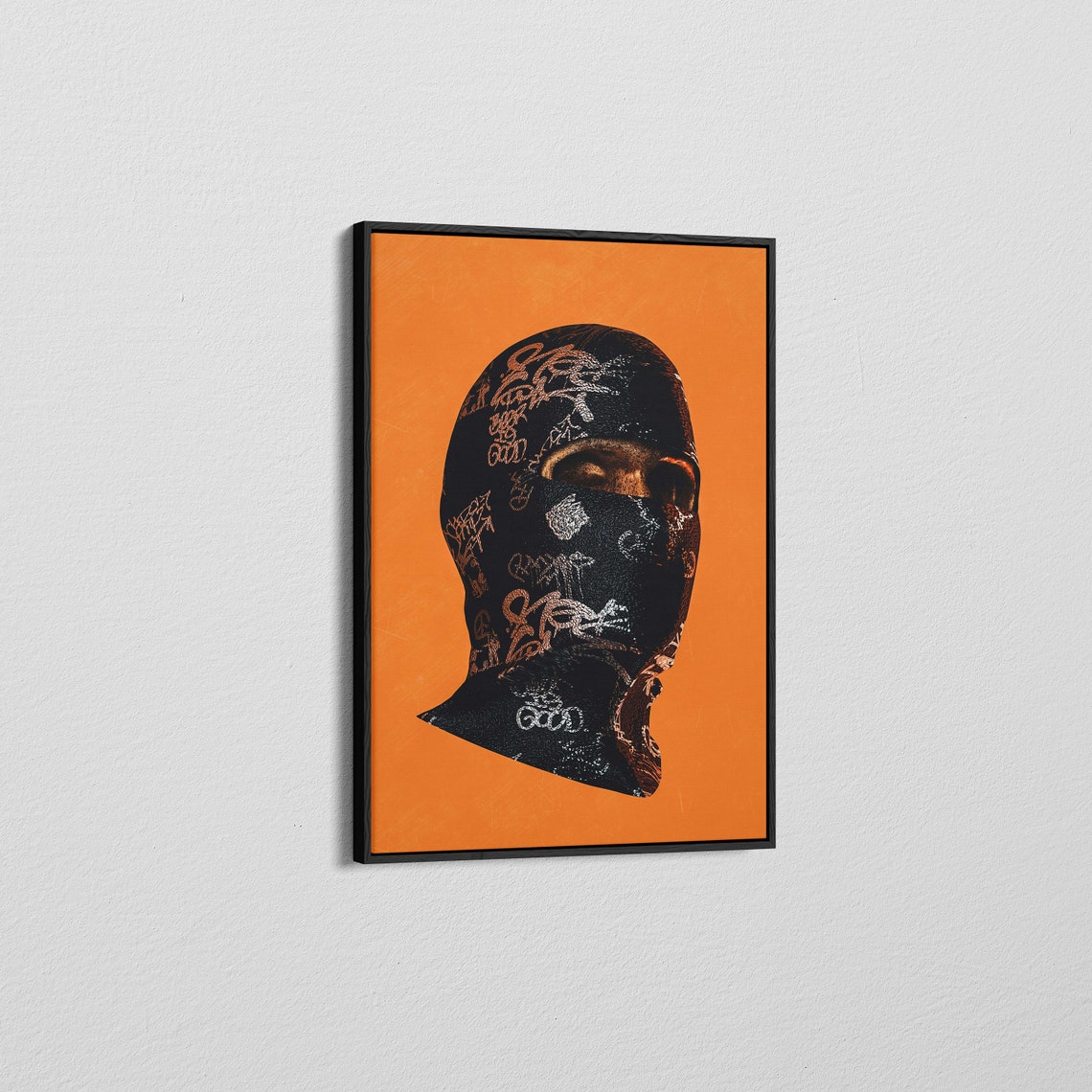 Skull Wearing Balaclava by 8machines_ Canvas Wall Art & Poster Print [5 ...