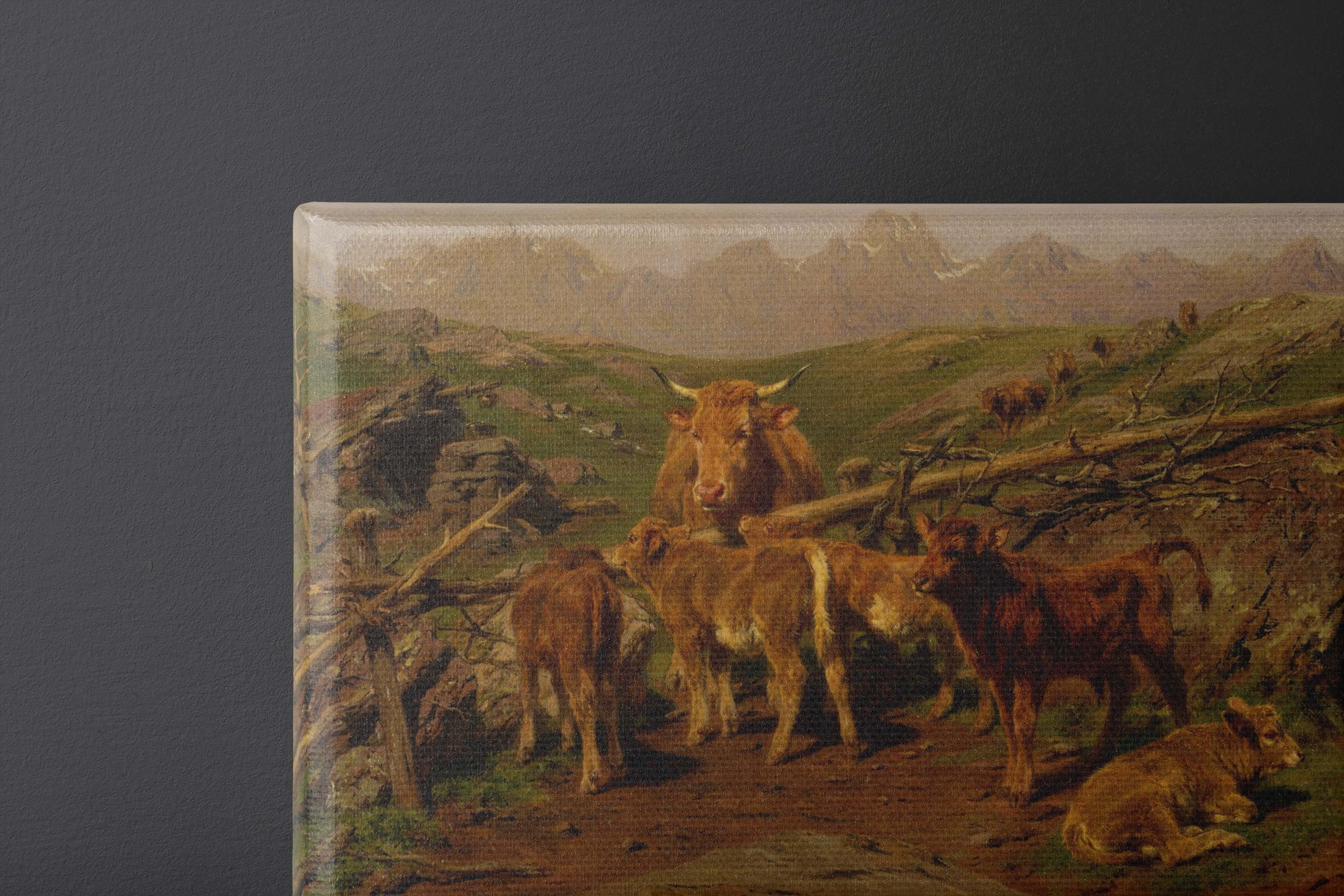 Weaning the Calves by Rosa Bonheur Canvas Wall Art & Poster Print 5:7 ...