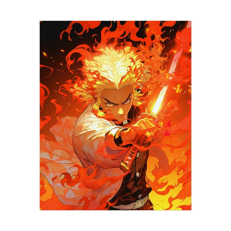 Rengoku Kyojuro - Demon Slayer - Poster - Fan Art - Etsy