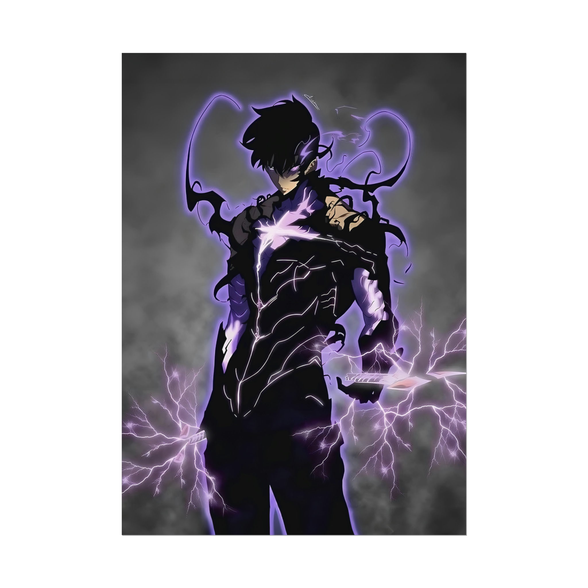Sung Jinwoo Solo Leveling Poster Fan Art - Etsy