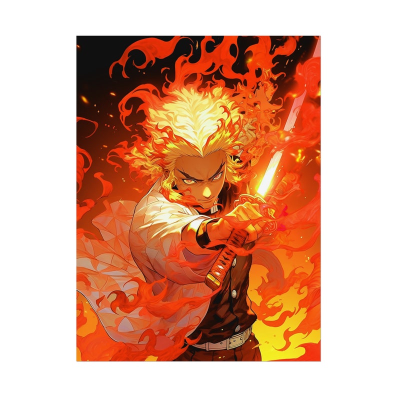 Rengoku Kyojuro Demon Slayer Poster Fan Art - Etsy Australia