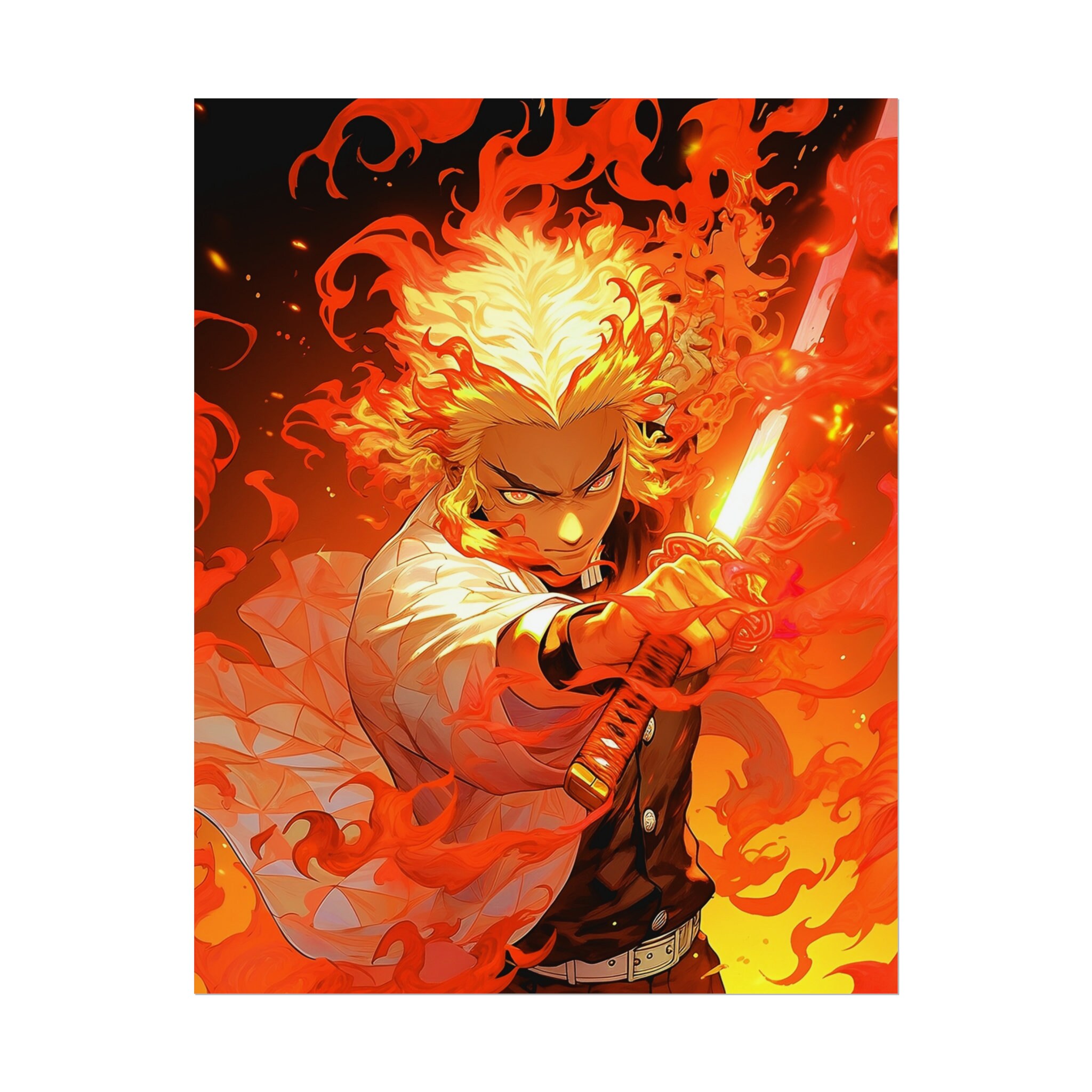 Rengoku Kyojuro - Demon Slayer - Poster - Fan Art - Etsy Australia