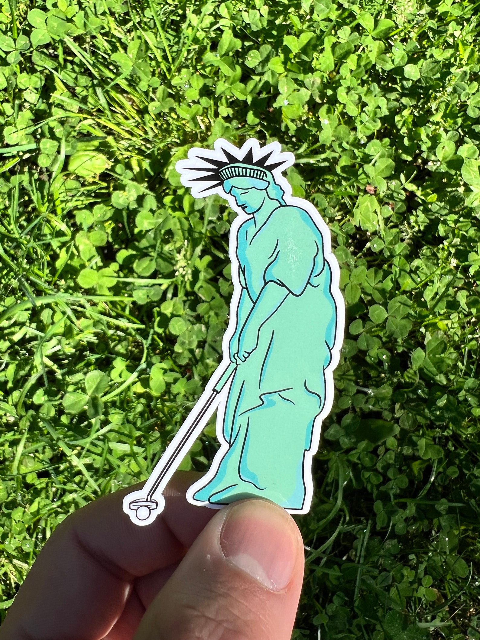 Statue of Liberty Golfer Vinyl Sticker Sport Waterproof Golf Gift ...
