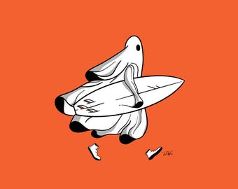 Printable Surf Art Surf Frankenstein Fun Beach Decor for Surfers ...