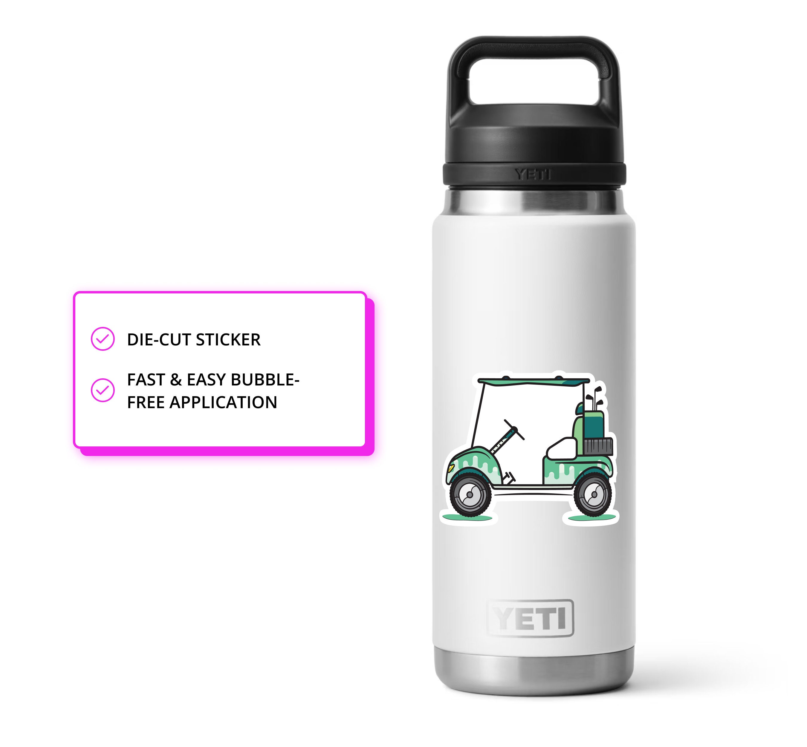 Golf Cart Vinyl Sticker Sport Waterproof Gift - Etsy
