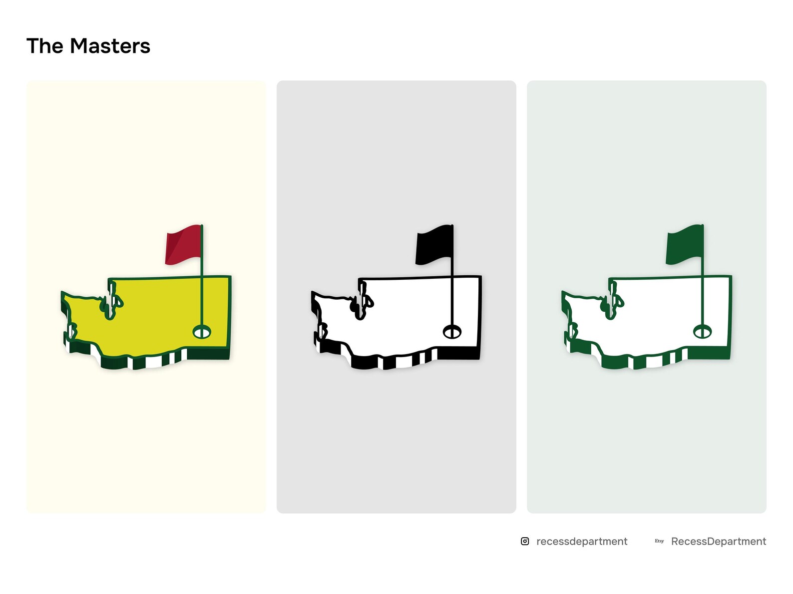 The Masters Washington State Sticker | Vinyl Die Cut, Waterproof ...