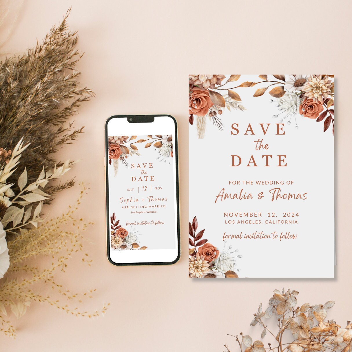 Editable Save the Date Evite Electronic Wedding Invitation Template ...