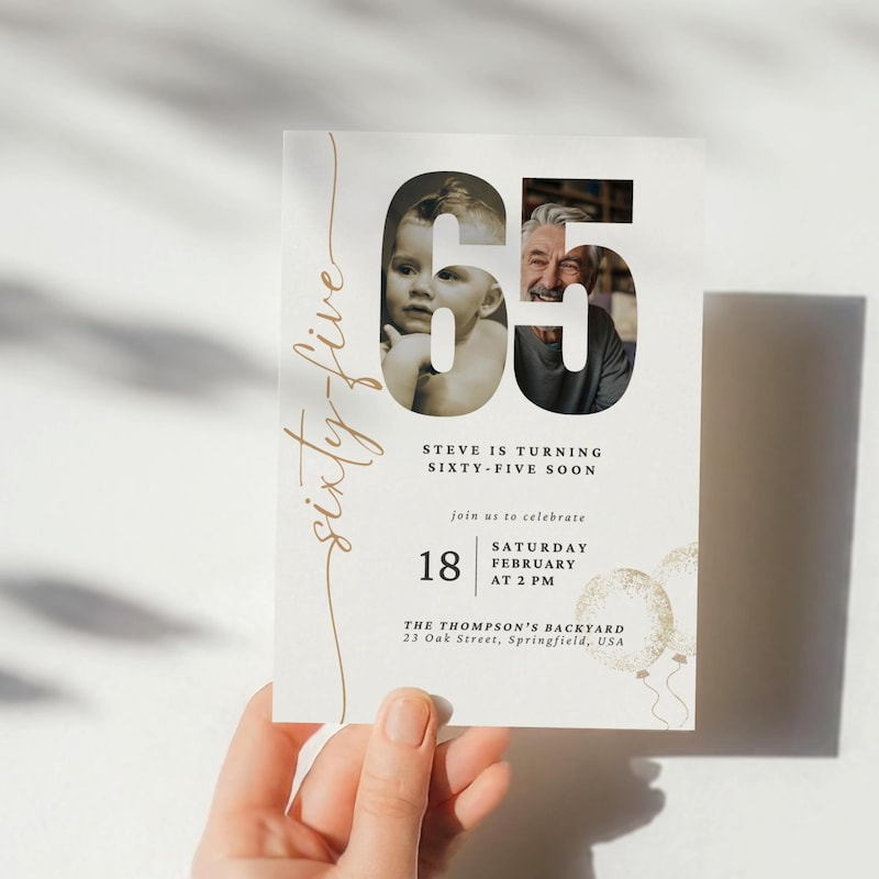 65 Birthday Invitation Woman - Etsy UK