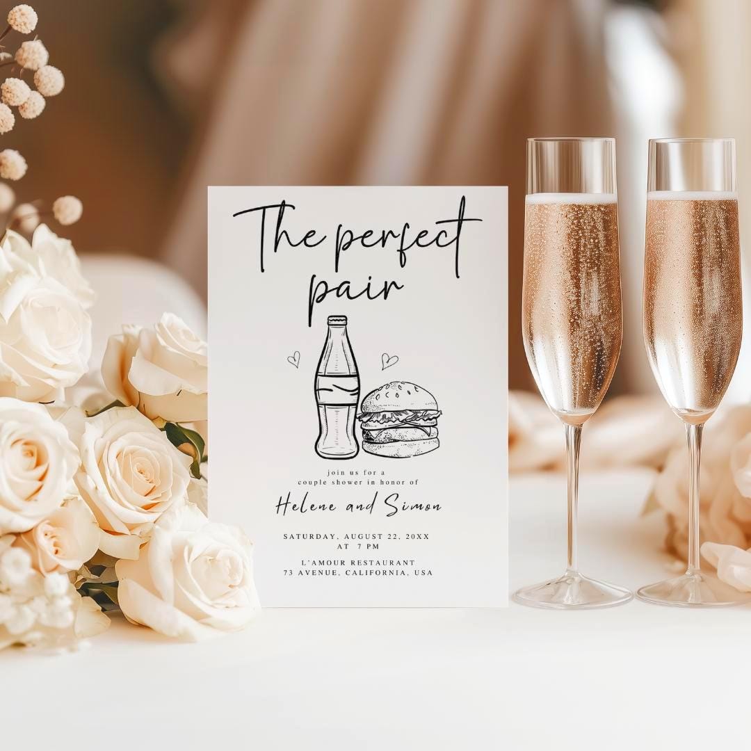 Editable Hand Drawn Engagement Party Invitation Template, the Perfect ...