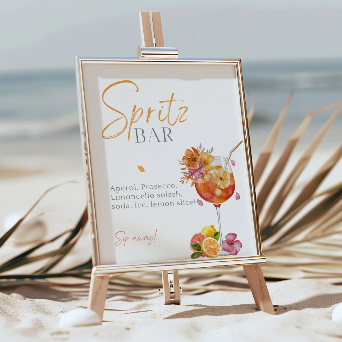 Signature Drink Bar Menu Template, Aperol Spritz Bar Sign, Aperol ...