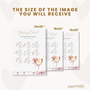 Pearls and Prosecco Seating Chart Template | Editable Bridal Shower ...